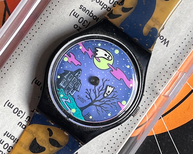 SWATCH Watch Vintage 34mm Swiss GB192 GEISTERSTUND Combined With ...