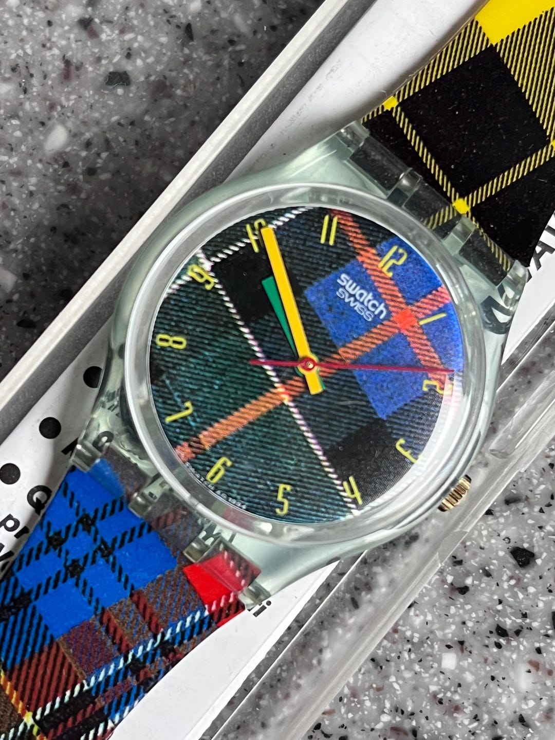 Unworn 1995 Vintage Swatch Watch Original in Box With Battery Called MQ ...