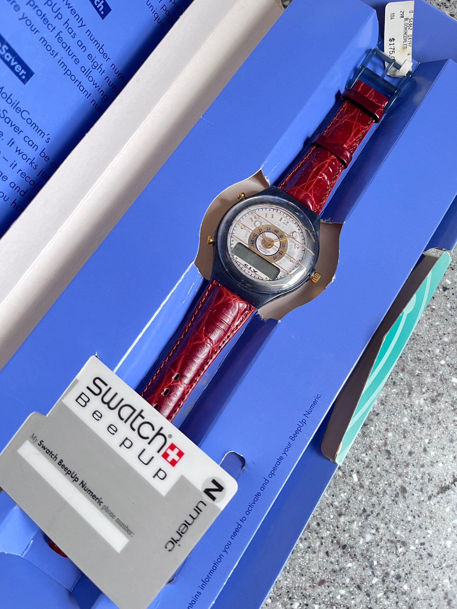 Beepup Vintage Numeric Swatch Watch Swiss Made Not Tested in Box With ...