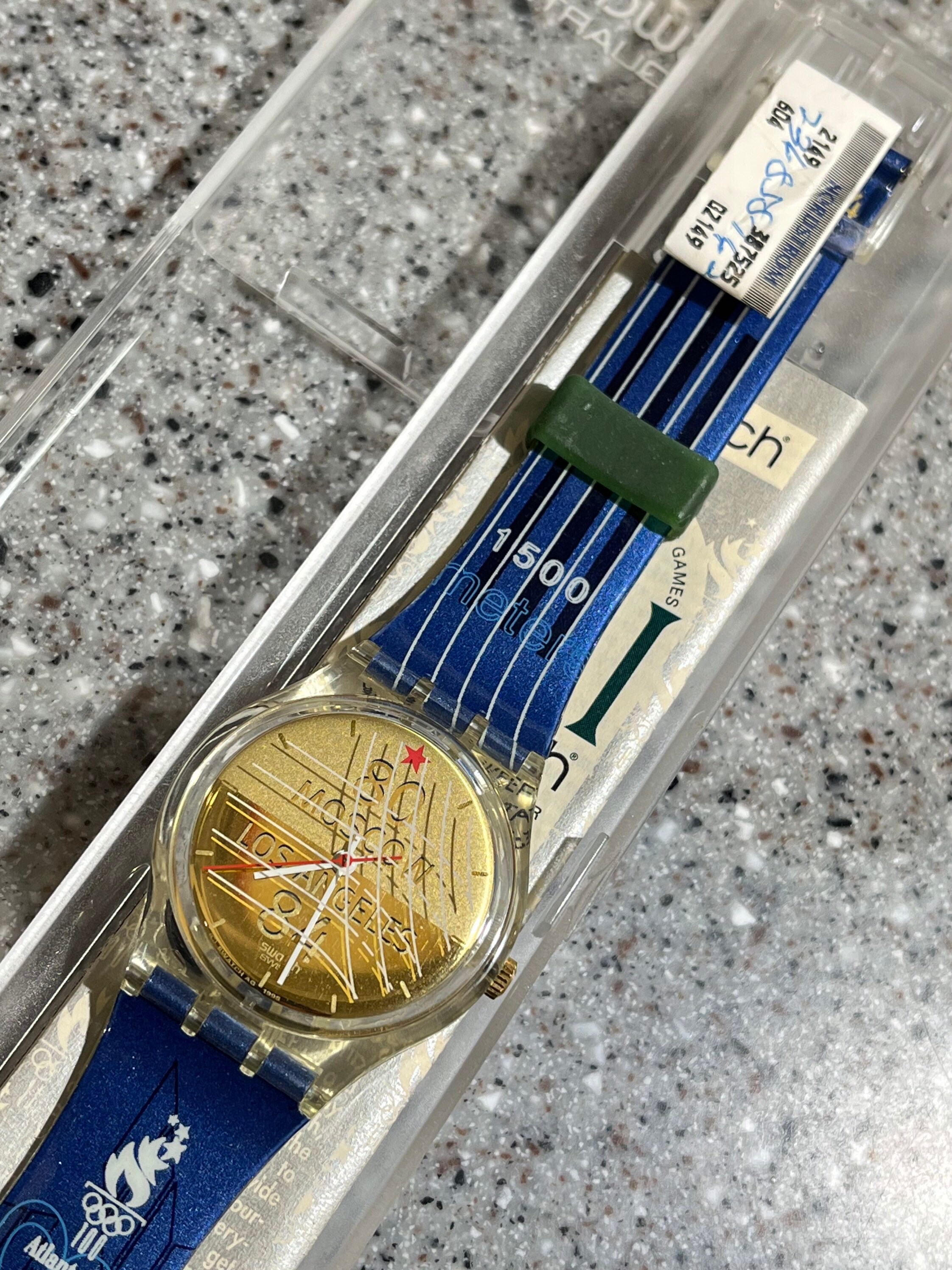 RARE Vintage Swatch Watch Sebastian Coe Moscow 80 Los Angeles 84 ...