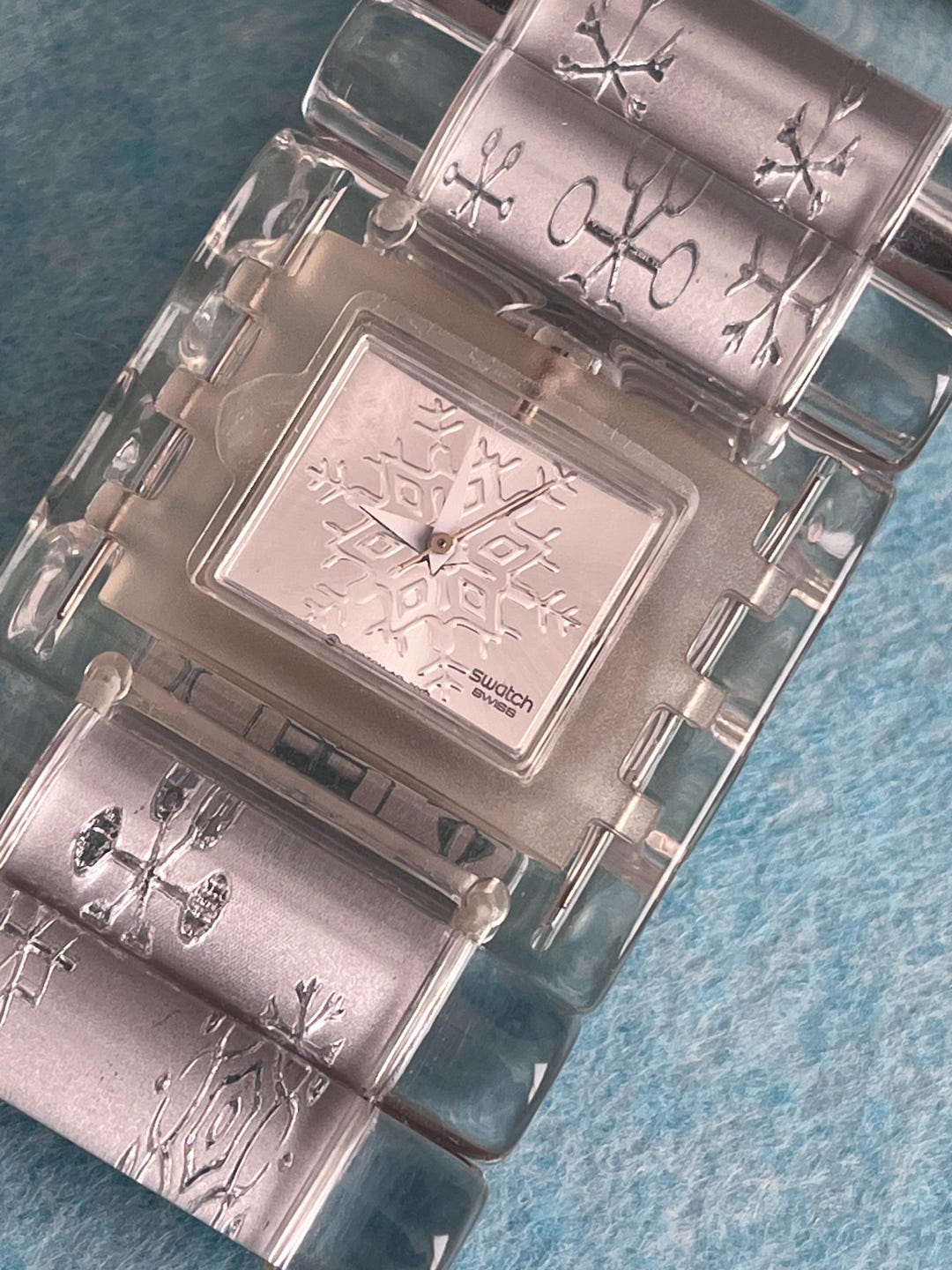 Swatch Watch VINTAGE Special Snow Queen Square Special Elastic Square ...