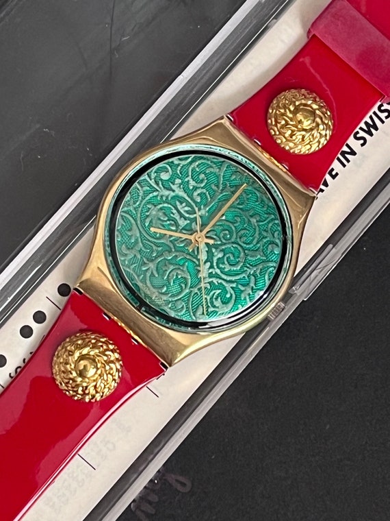 NEW vintage Swatch watch X-mas POMPADOUR GX106 never … - Gem