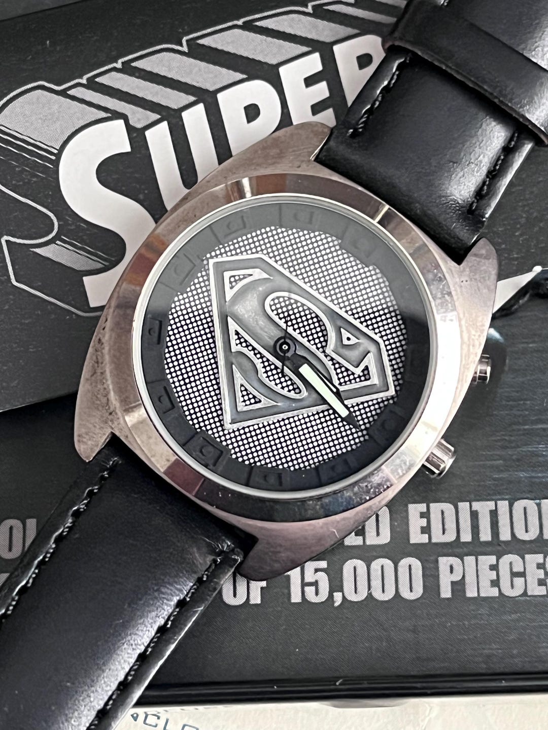 Limited Vintage Superman Man of Steel DC Comics Fossil Collectors Watch ...