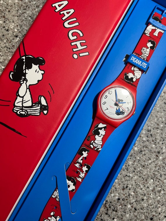 Lucy Van Pelt Swatch Watch AAUGH Swatch X Peanuts Klunk Never | Etsy