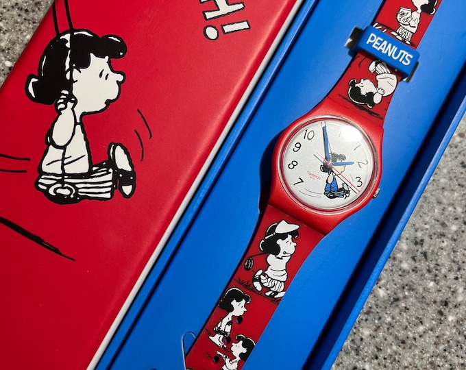 Lucy Van Pelt Swatch Watch AAUGH! Swatch X Peanuts Klunk Never Worn in ...