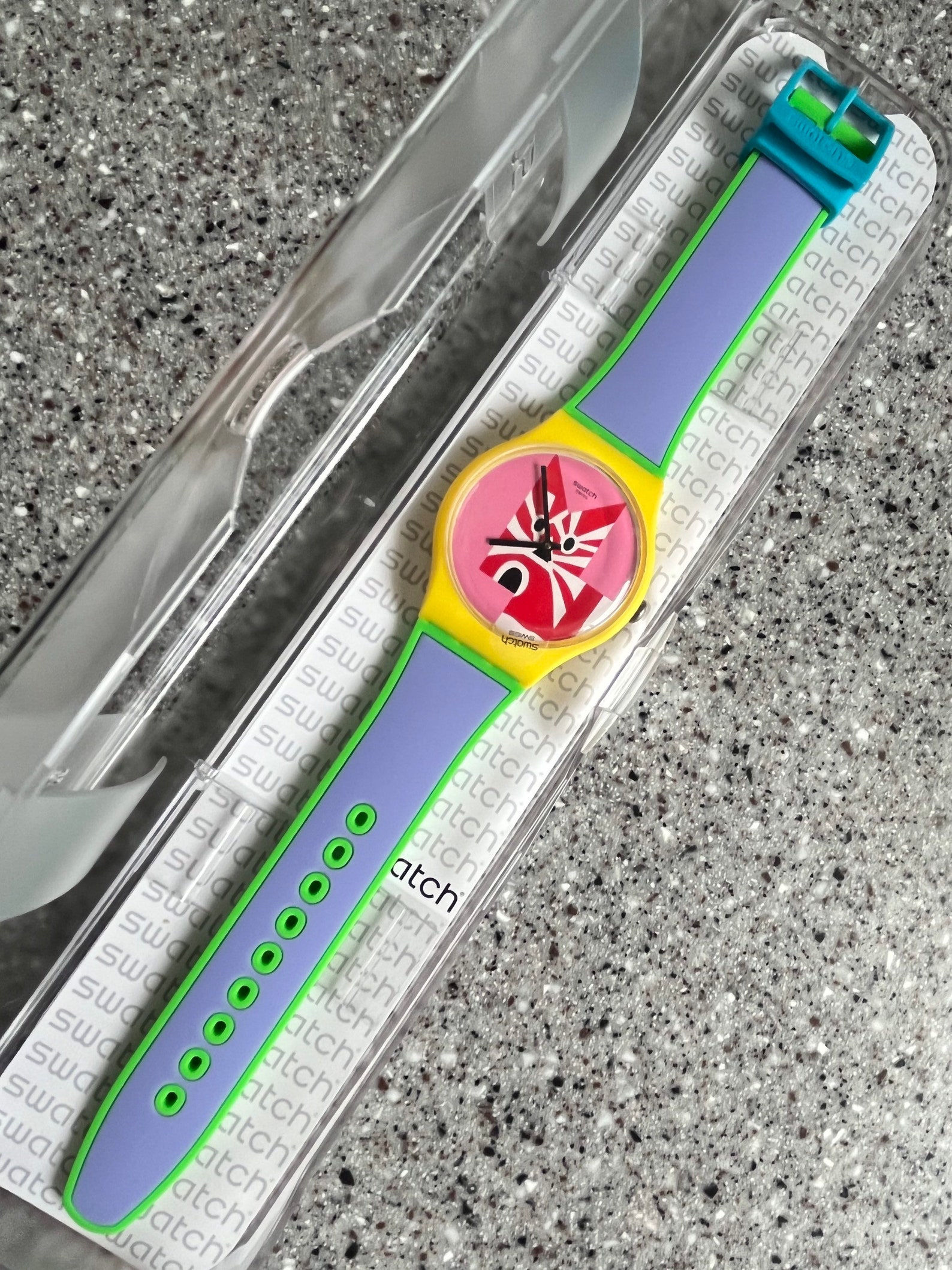 Swatch Watch Limited and Numbered Rainbow Colored Face Cat - Etsy