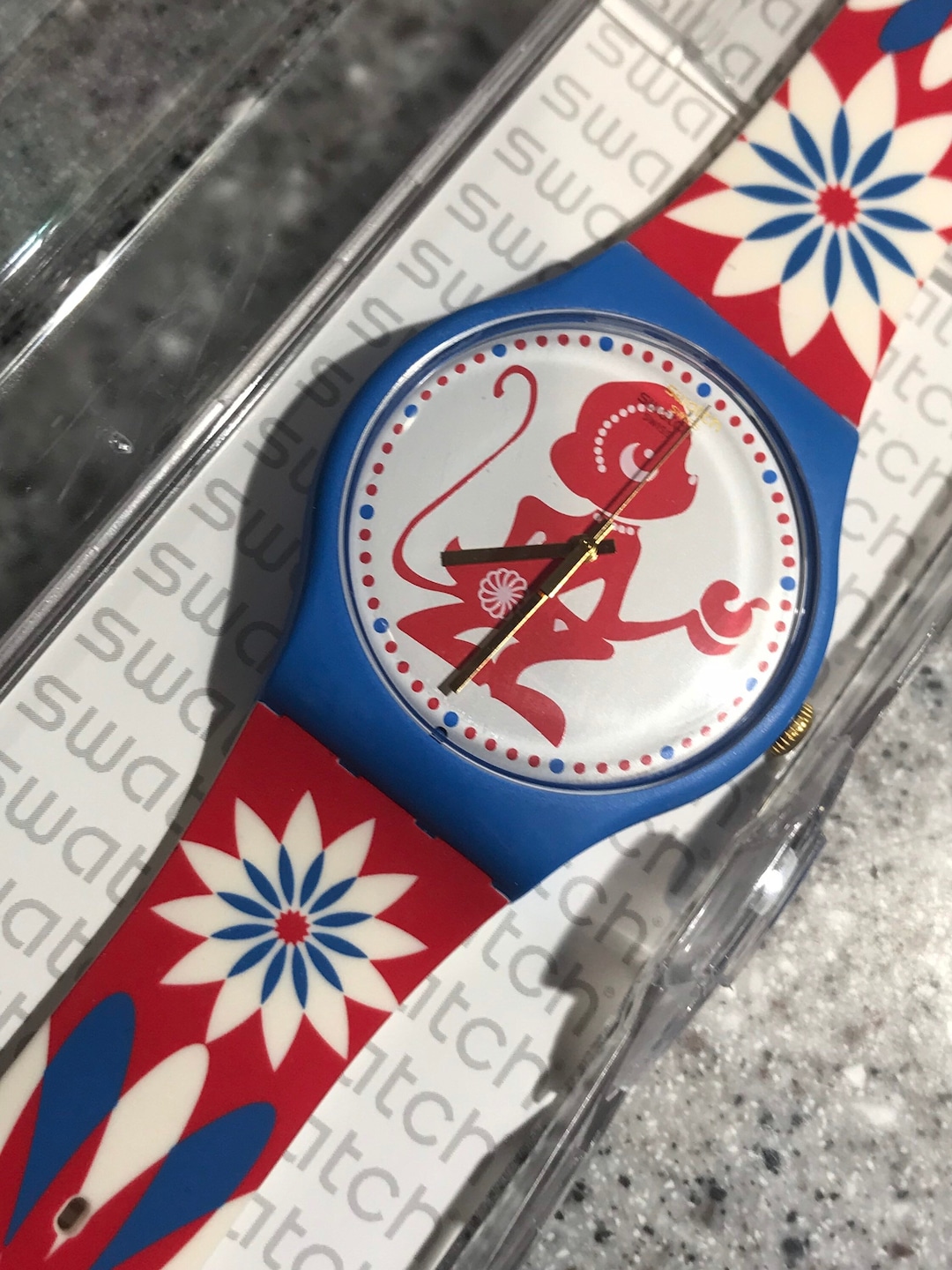 Swatch Watch Lucky Monkey 41mm Face Celebration of Chinese New Year ...