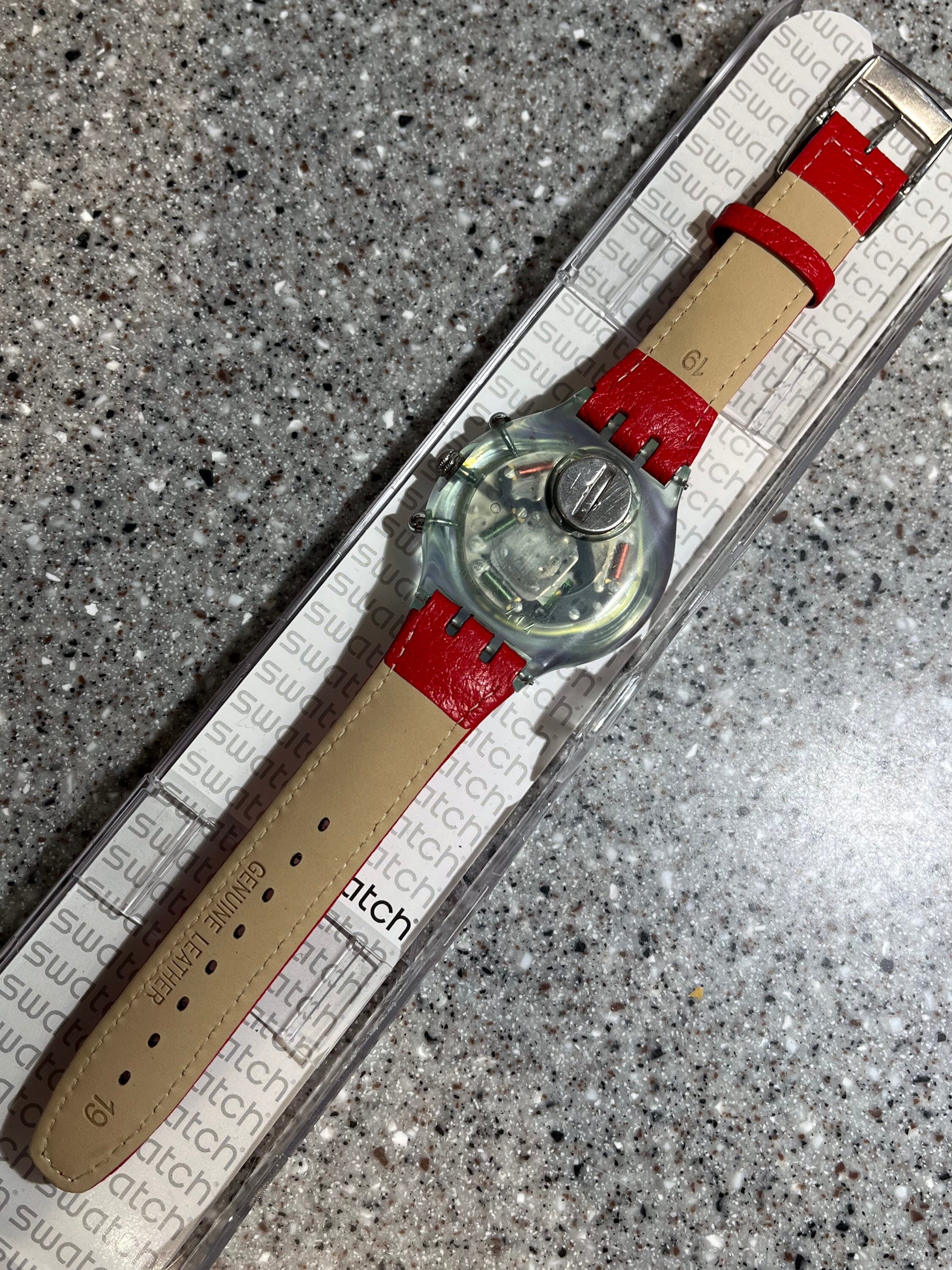 Vintage Swatch Watch NEW 1993 Very Good Condition Running Aqua Chrono ...