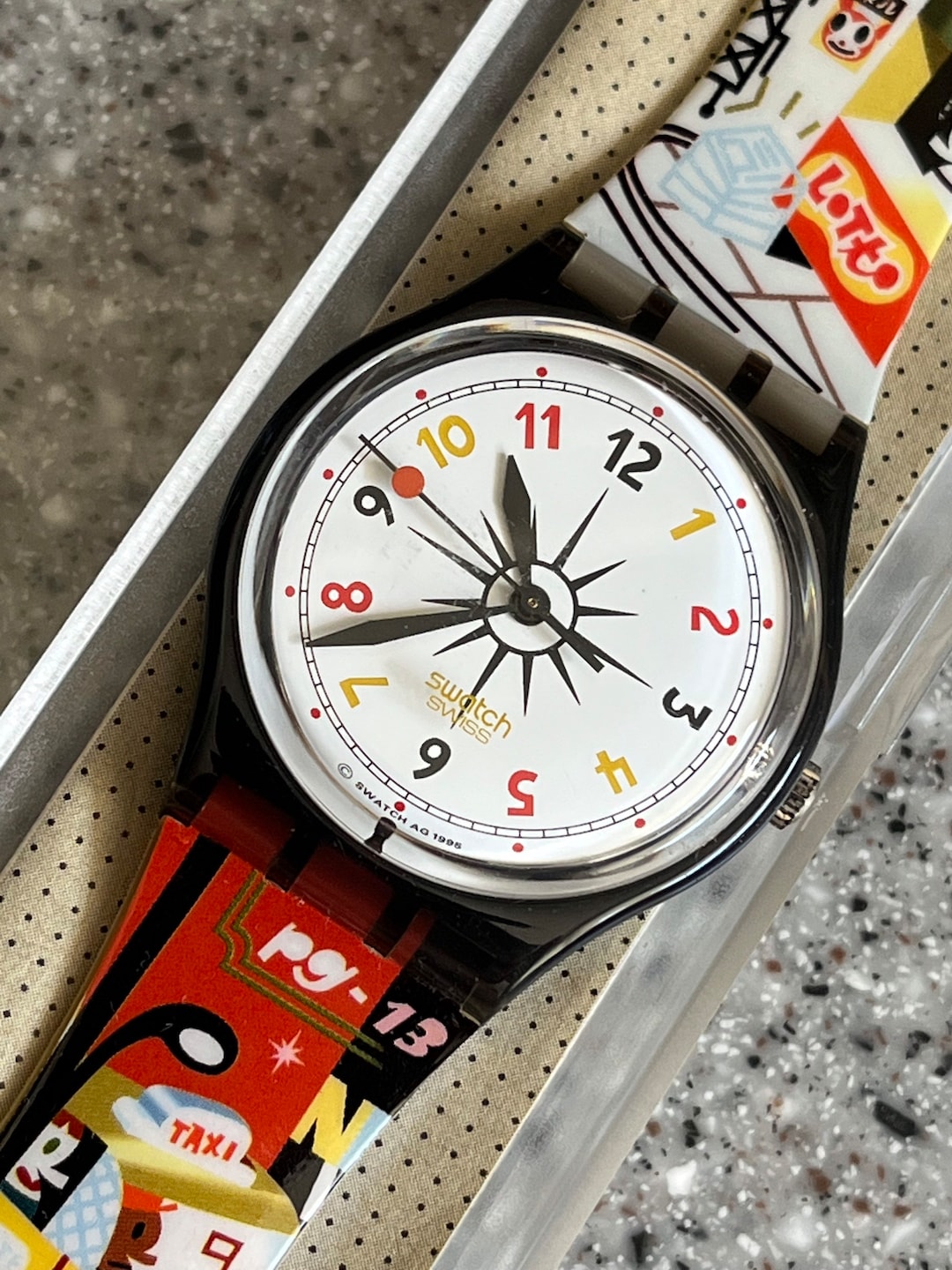 Vintage Swatch Watch 1995 MINT Never Worn in Original Box GM136 Upper ...