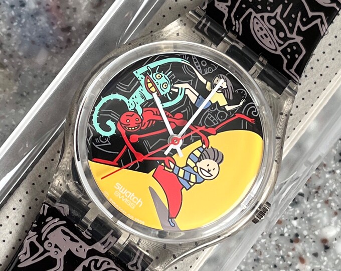 Swatch Watch Vintage Jungle Tangle GK234 NEVER Worn in the Original Box ...