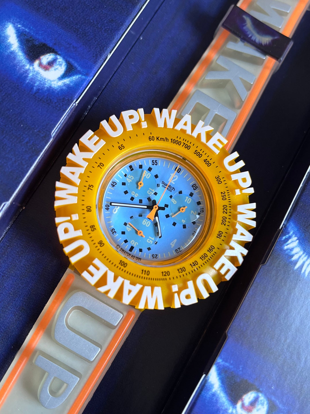 Swatch Watch VINTAGE NEW Unworn Spike Lee RARE Chrono Scuba Wake Up ...