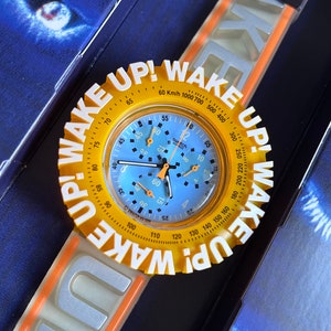 Swatch Watch VINTAGE NEW Unworn Spike Lee RARE Chrono Scuba Wake Up ...