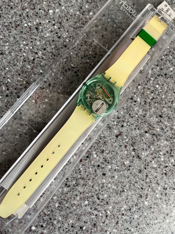 Swatch Watch Vintage NEW Curling GG117 1992 34mm watc… - Gem