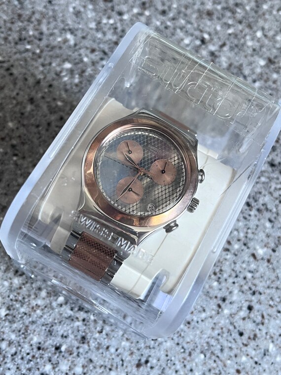 Swatch Irony Watch Unworn in box with battery rose go… - Gem