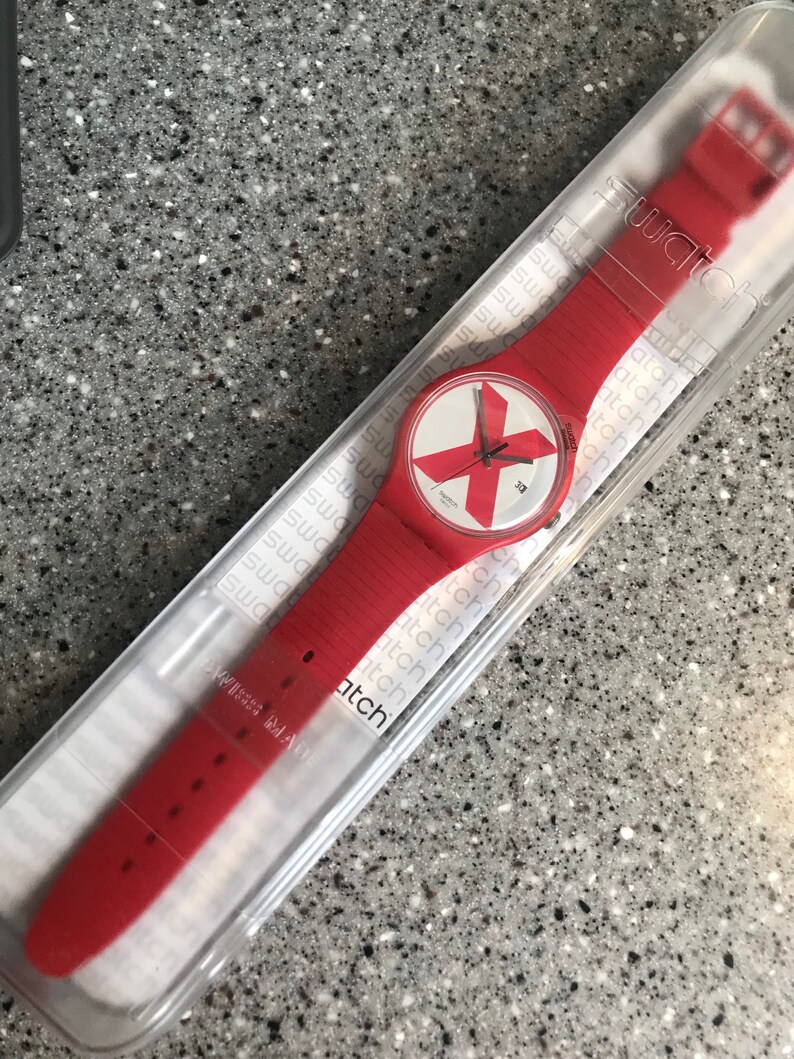 Swatch Watch Special xx-rated Red SUOR400 newer gents size New | Etsy