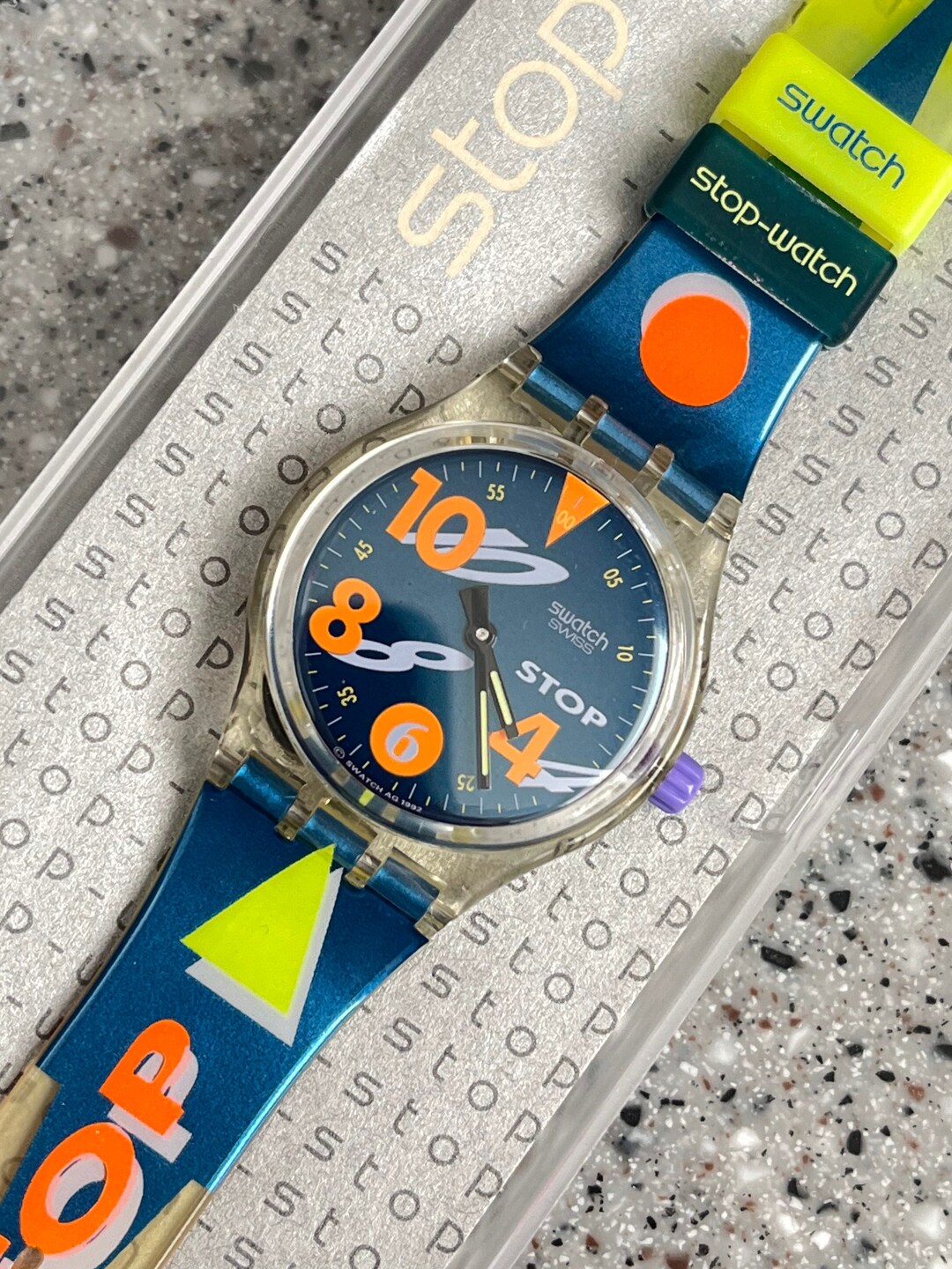 Vintage Swatch Watch Stop Watch Swiss Made RARE Model SSK102 New Never ...