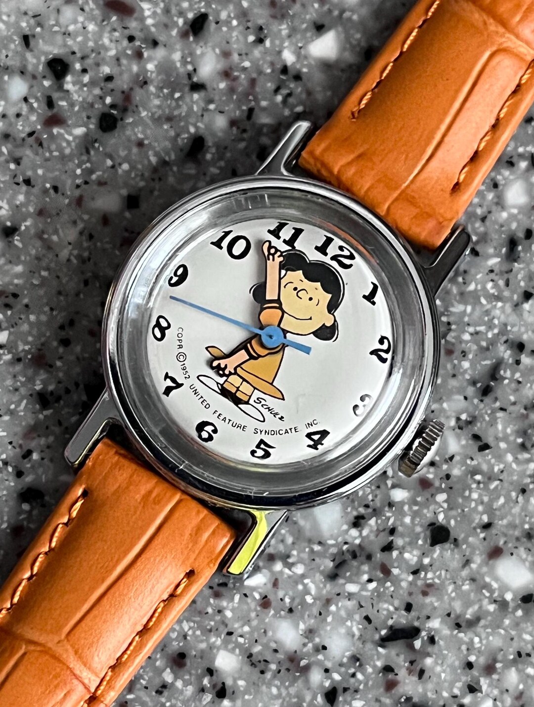 Vintage Lucy Peanuts Timex Watch Mechanical Wind up Cartoon 25mm Watch ...