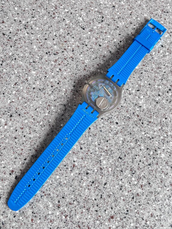 BRAND NEW swatch watch 41mm larger face Blue skeleton… - Gem
