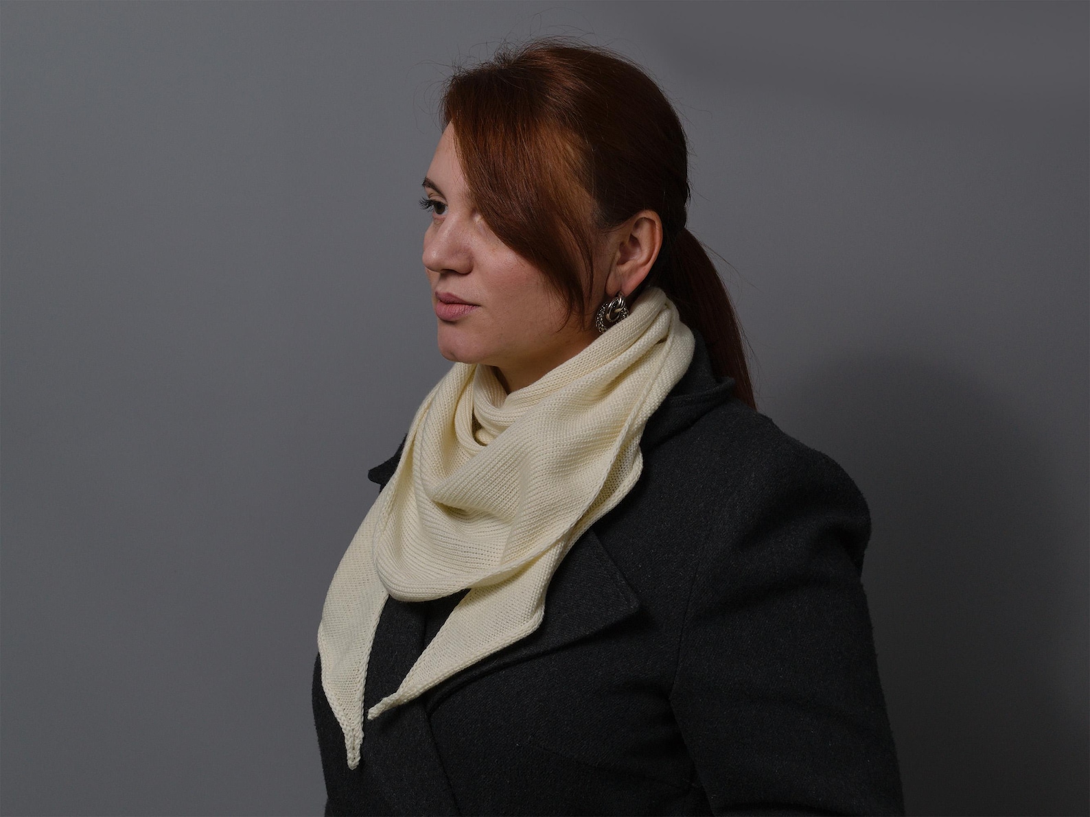 Large Triangle Wool Scarf – Soft Merino Wool Wrap, Handmade Knitted ...