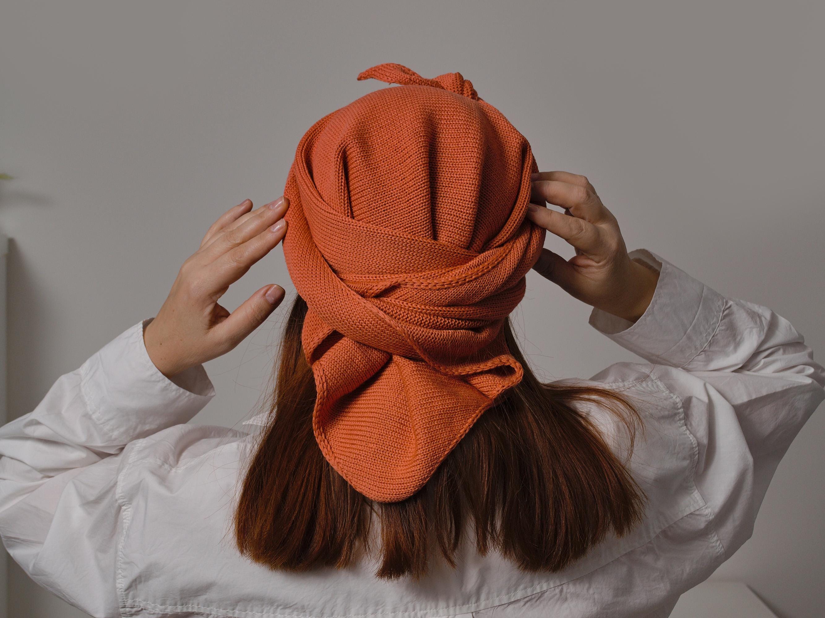 Triangle Scarf, Color Choice. Natural Merino Wool Triangle Head Scarf ...