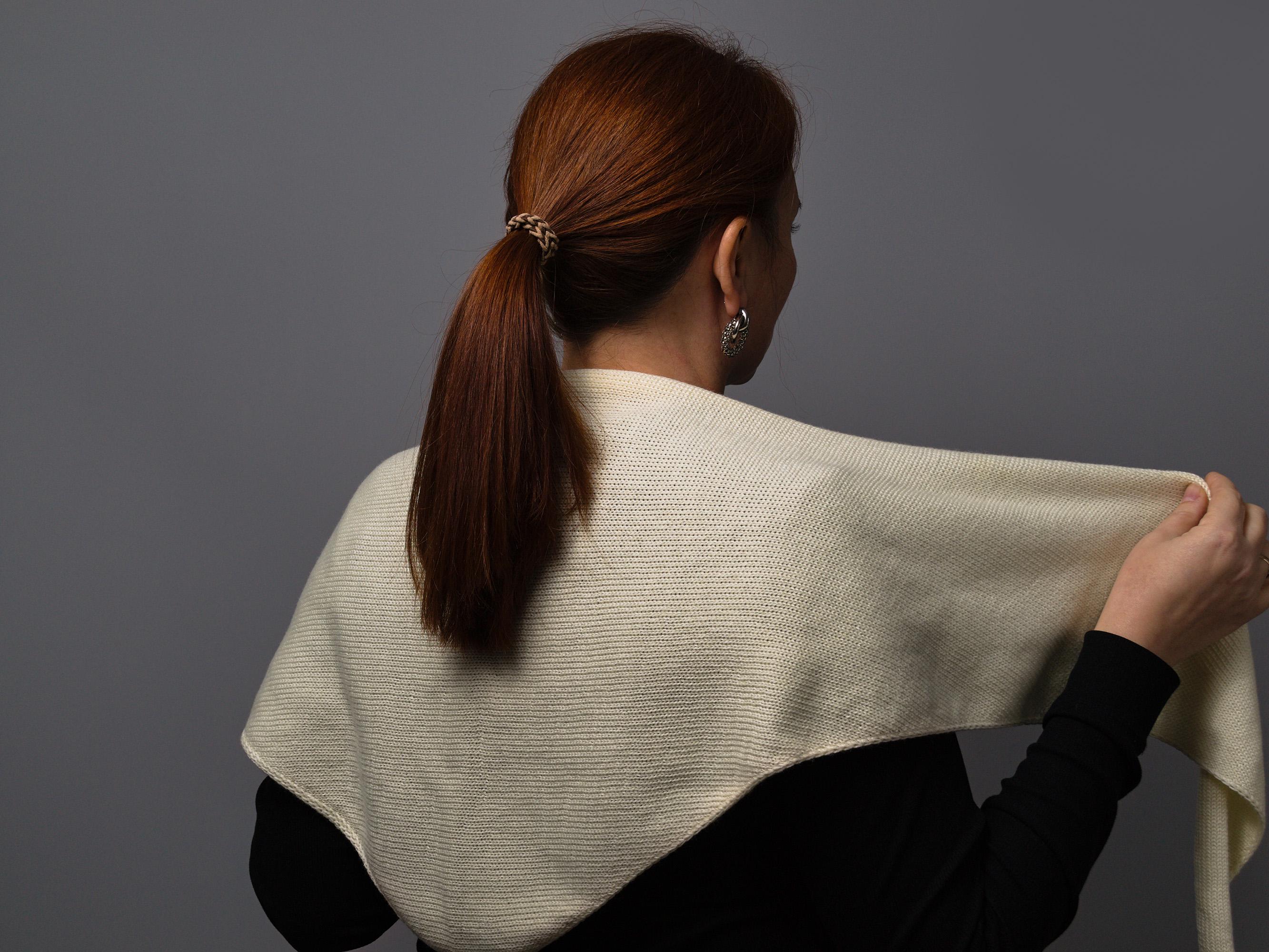 Large Triangle Wool Scarf – Soft Merino Wool Wrap, Handmade Knitted ...