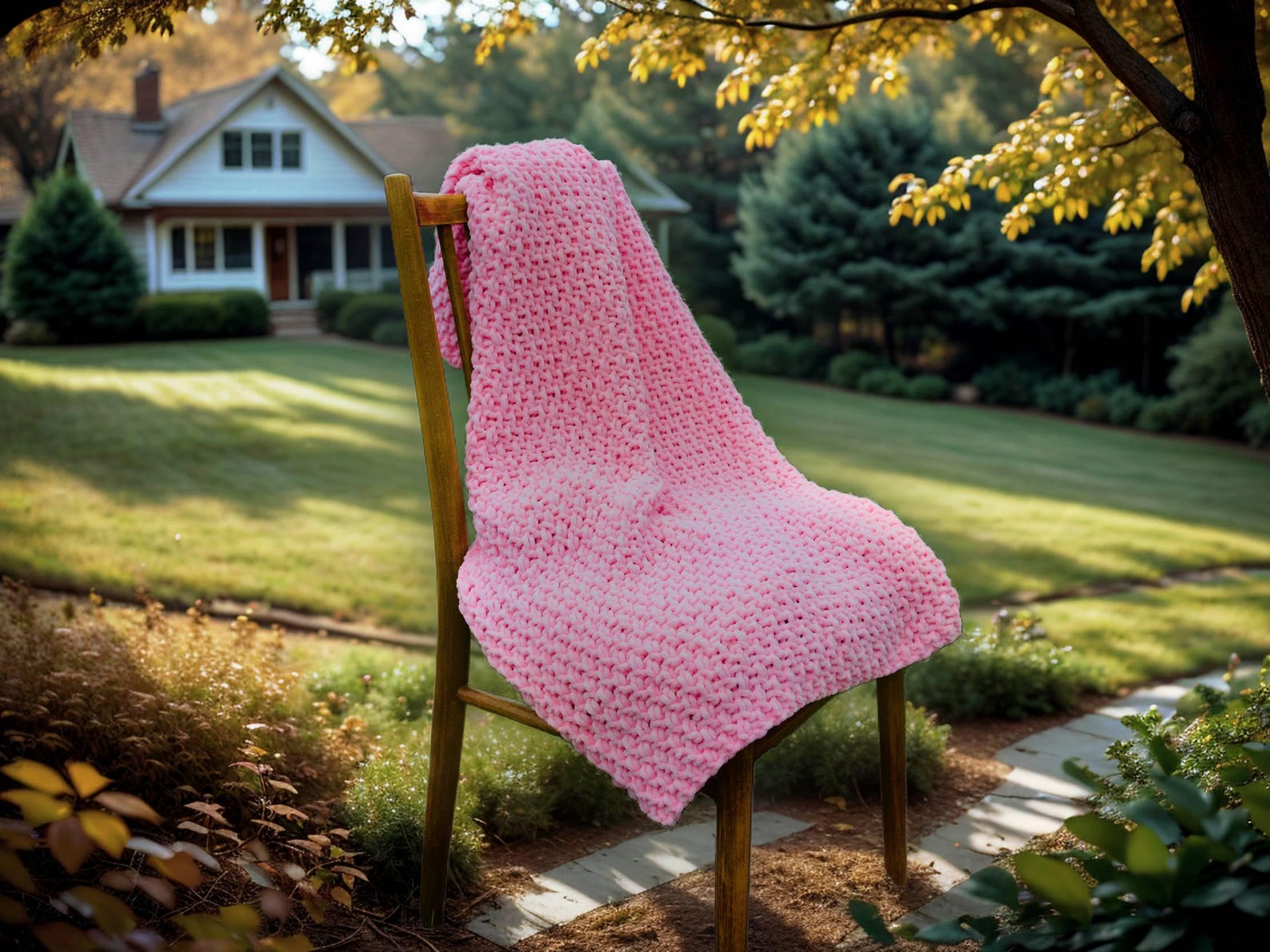 Hand Knit Baby Blanket - Soft, Plush, and Perfect for Snuggles! Chunky ...