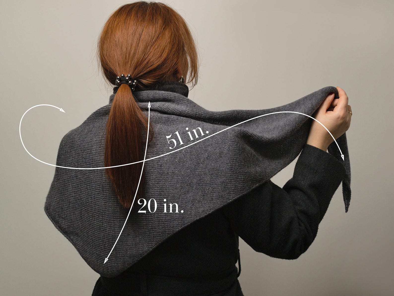 Large Triangle Wool Scarf – Soft Merino Wool Wrap, Handmade Knitted ...
