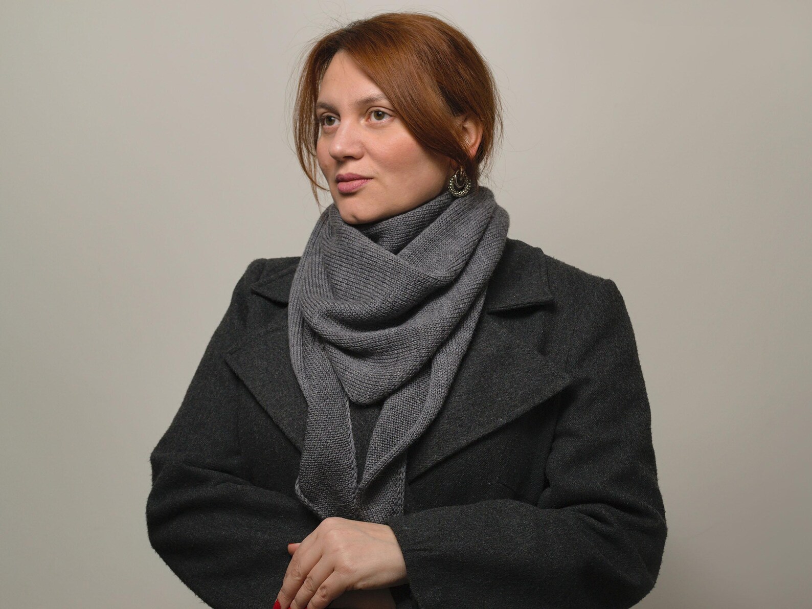Large Triangle Wool Scarf – Soft Merino Wool Wrap, Handmade Knitted ...