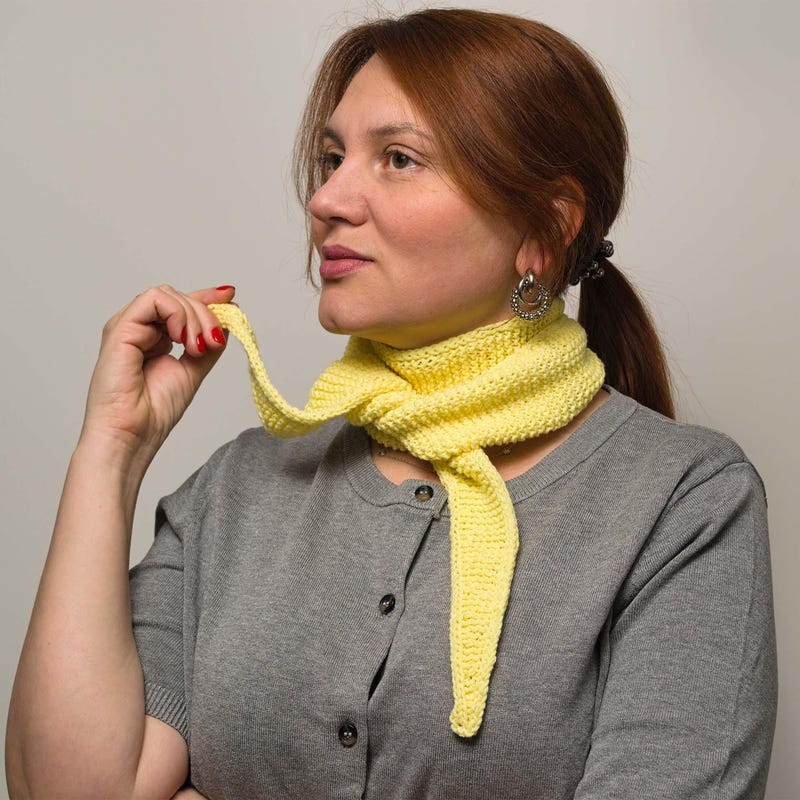 Bright Yellow Scarf - Etsy