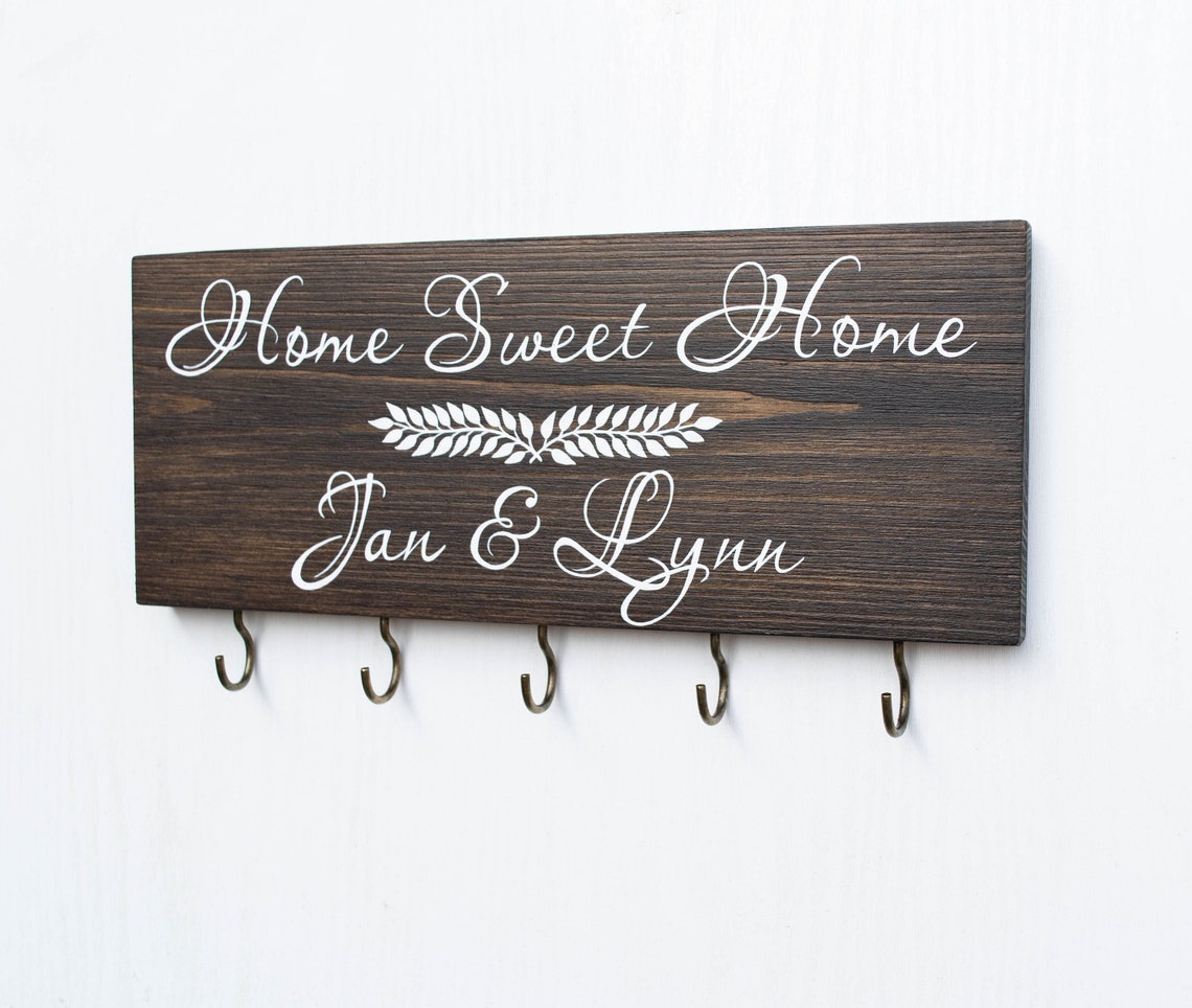 Personalized Key Holder Home Sweet Home Key Holder Key - Etsy