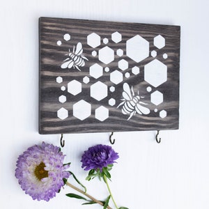 Honeycomb Decor, Bee Home Decor, Honeycomb Key Holder, Honeycomb Gift ...