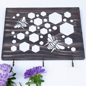 Honeycomb Decor, Bee Home Decor, Honeycomb Key Holder, Honeycomb Gift ...