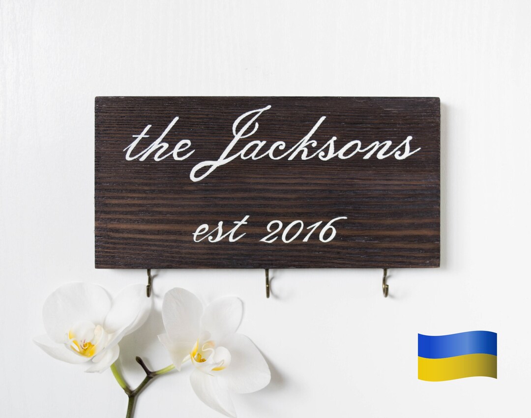 Key Holder Personalized Key Holder Custom Wood Sign Key - Etsy Denmark