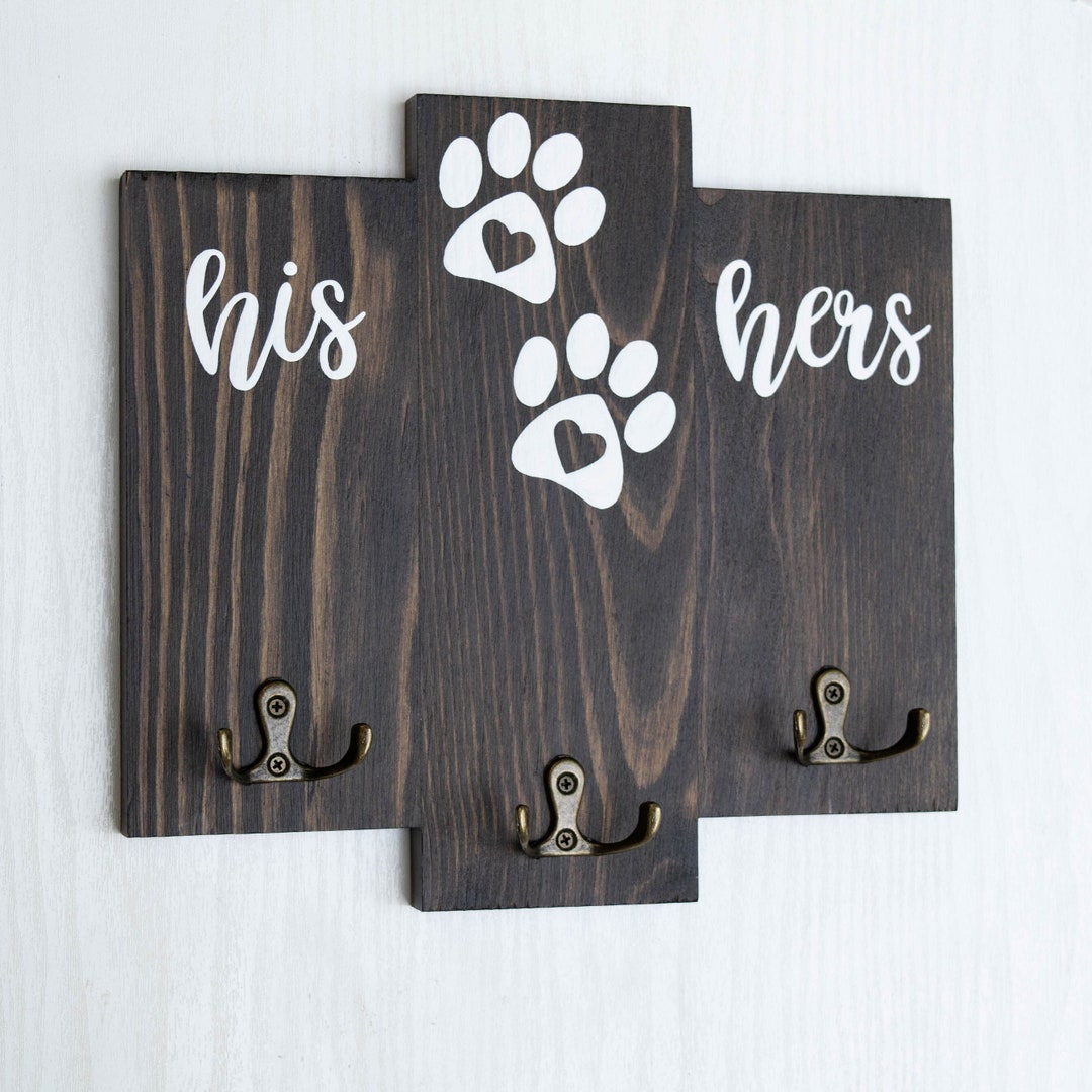 Key Holder for Wall Dog, His Hers Dog, Wall Key Holder, His Hers Dog ...