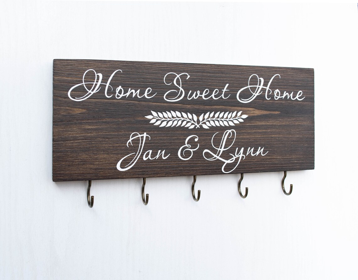 Personalized Key Holder Home Sweet Home Key Holder Key - Etsy