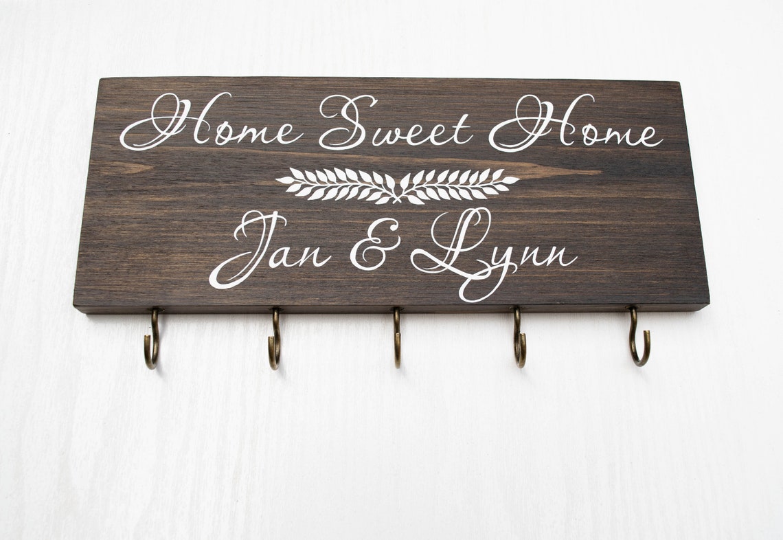 Personalized Key Holder Home Sweet Home Key Holder Key - Etsy