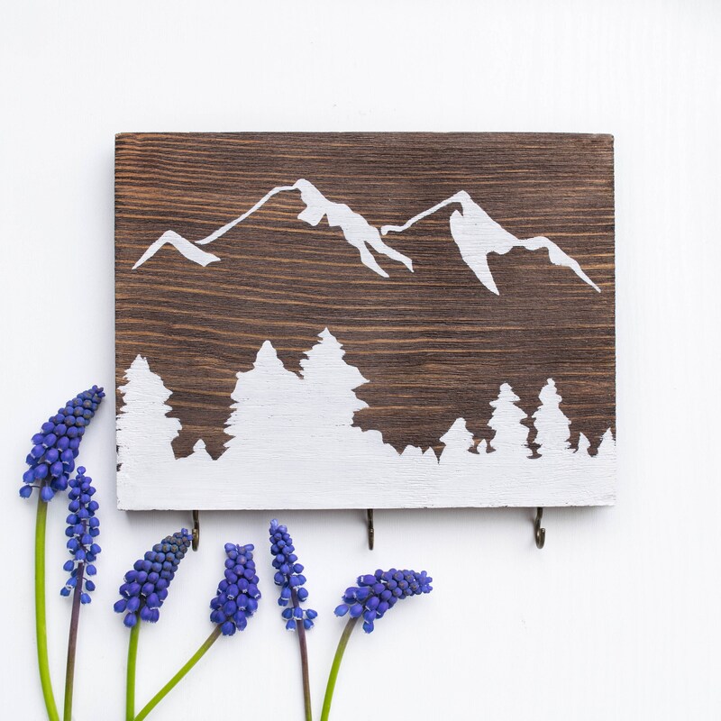 Mountain Key Rack - Etsy