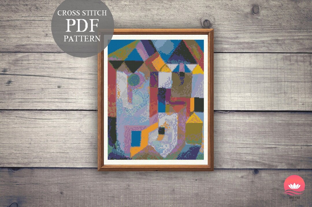 Colorful Architecture Paul Klee Cross Stitch Pattern. Abstract Cross ...