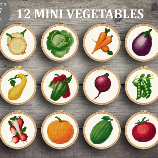 Vegetable Cross Stitch Pattern - Etsy