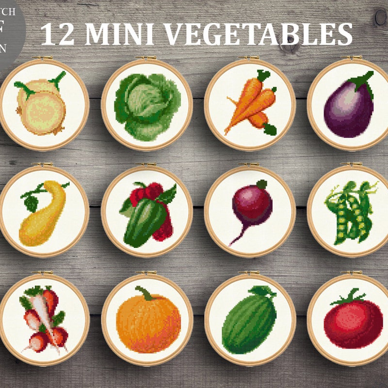 Vegetable Cross Stitch Pattern - Etsy