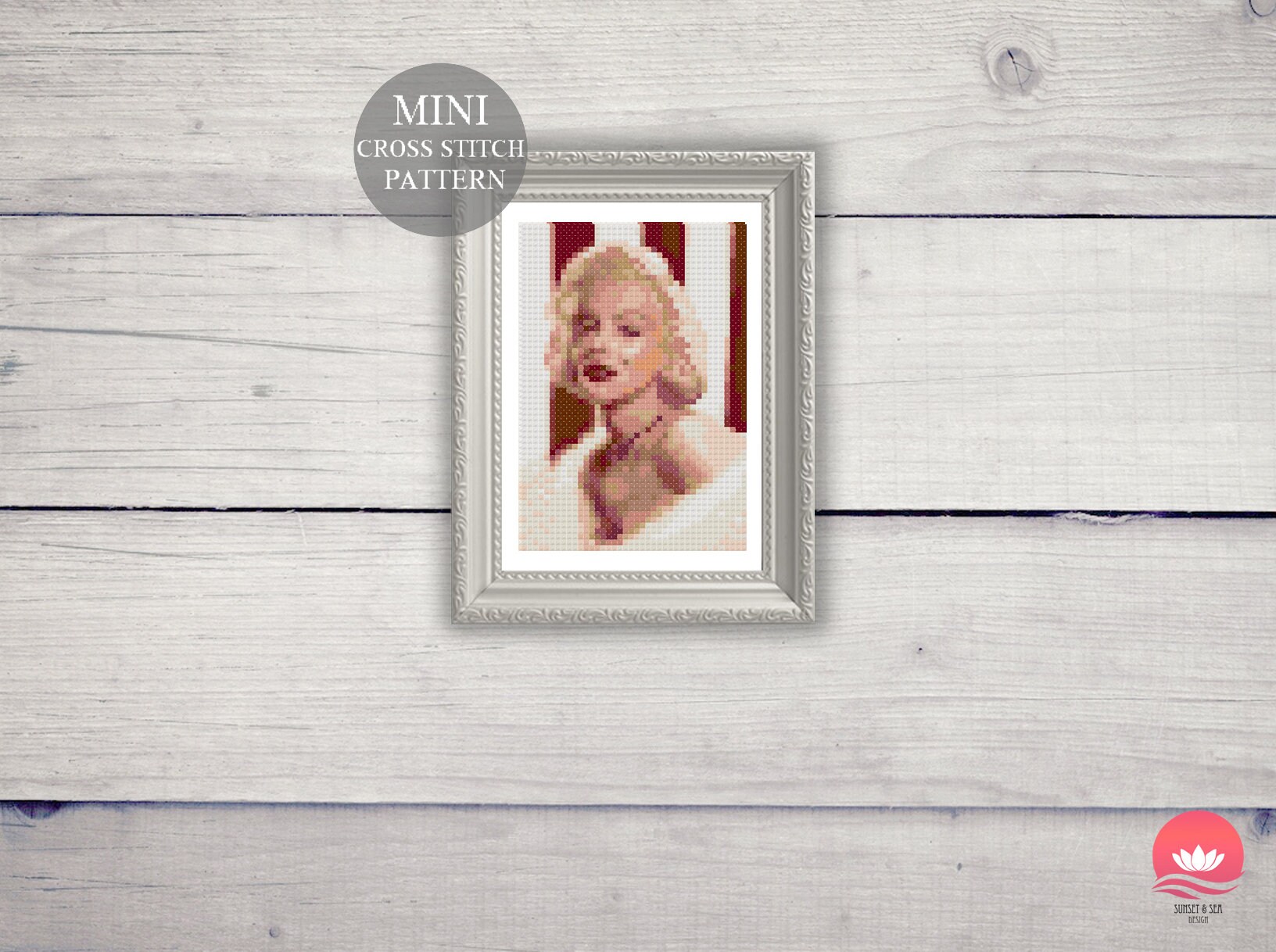 MINI Marilyn Monroe Cross Stitch PDF Pattern. Famous Artist - Etsy