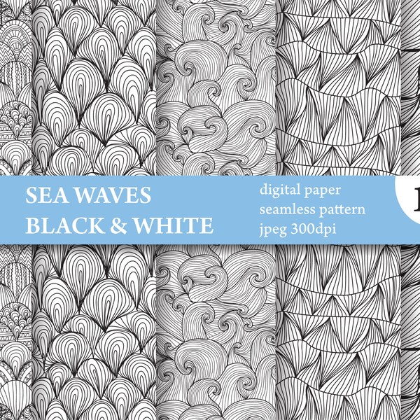 Waves Wallpaper - Etsy