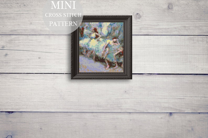 MINI Ballet Dancers in the Wings Edgar Degas Cross Stitch - Etsy