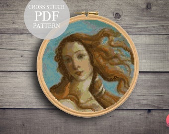 Venus Cross Stitch Patternthe Birth of Venus by Sandro - Etsy