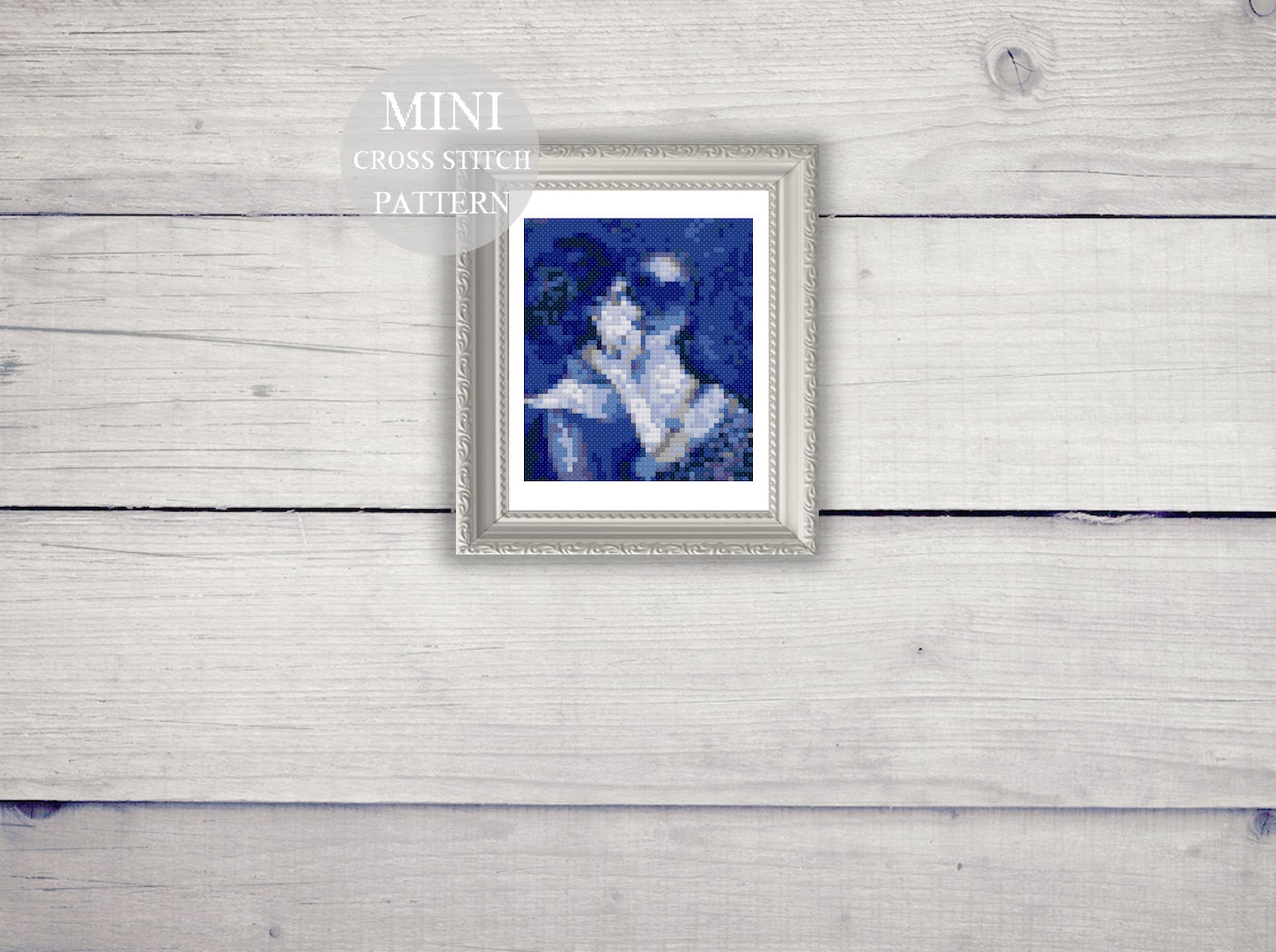 MINI Blue Lovers Marc Chagall Cross Stitch PDF Pattern. Famous - Etsy