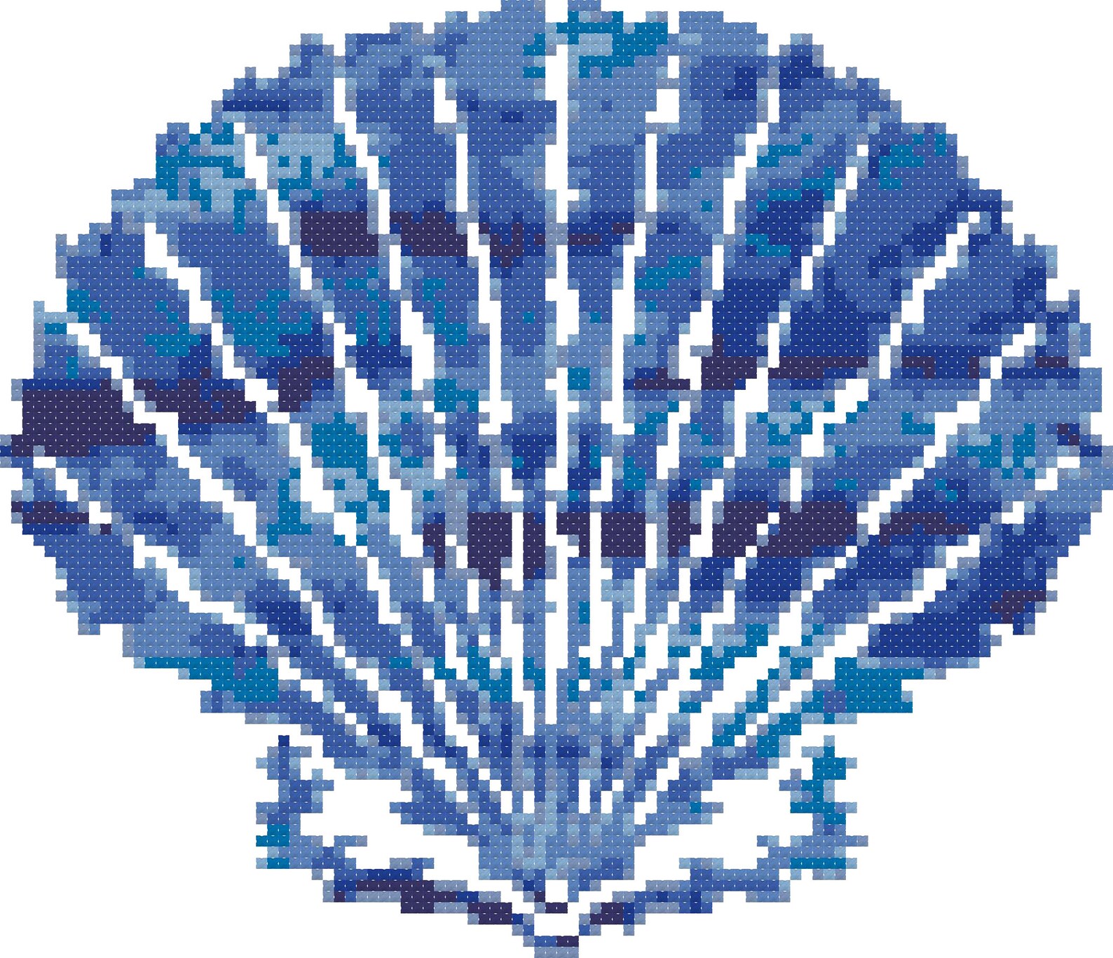 3 Seashell Cross Stitch Pattern. Coral Sea Cross Stitch Pdf. - Etsy