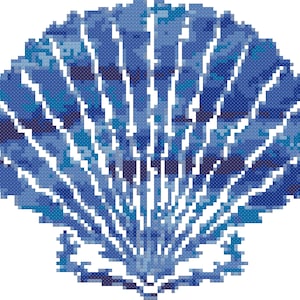 3 Seashell Cross Stitch Pattern. Coral Sea Cross Stitch Pdf. - Etsy
