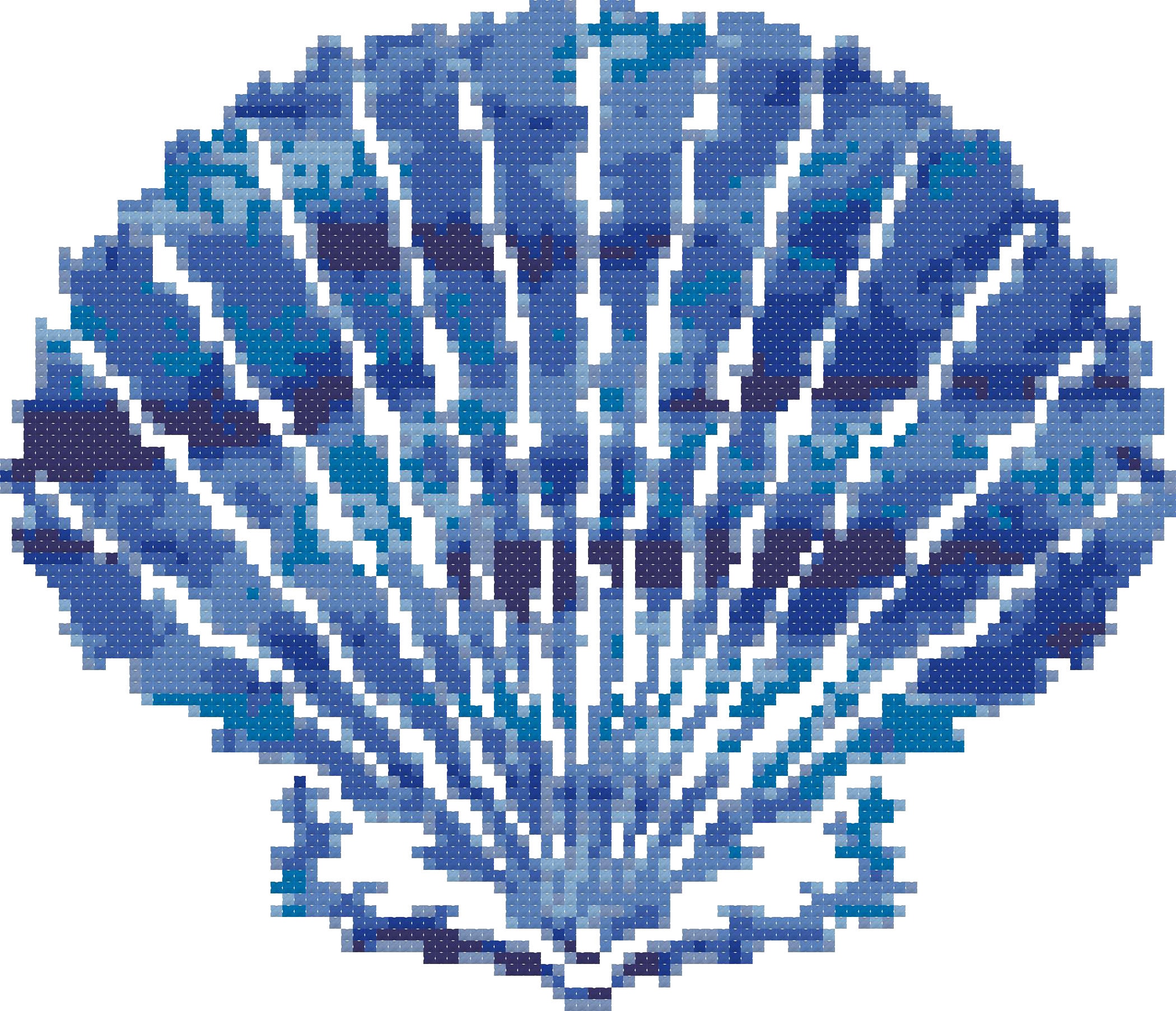 3 Seashell Cross Stitch Pattern. Coral Sea Cross Stitch Pdf. - Etsy