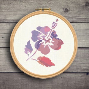 6 Hibiscus Cross Stitch Patterns SET. Flower Cross Stitch Pdf. - Etsy