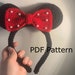 Mouse Ears Headband Pattern- Mouse Ears Accessory- Crochet Mouse Ears ...